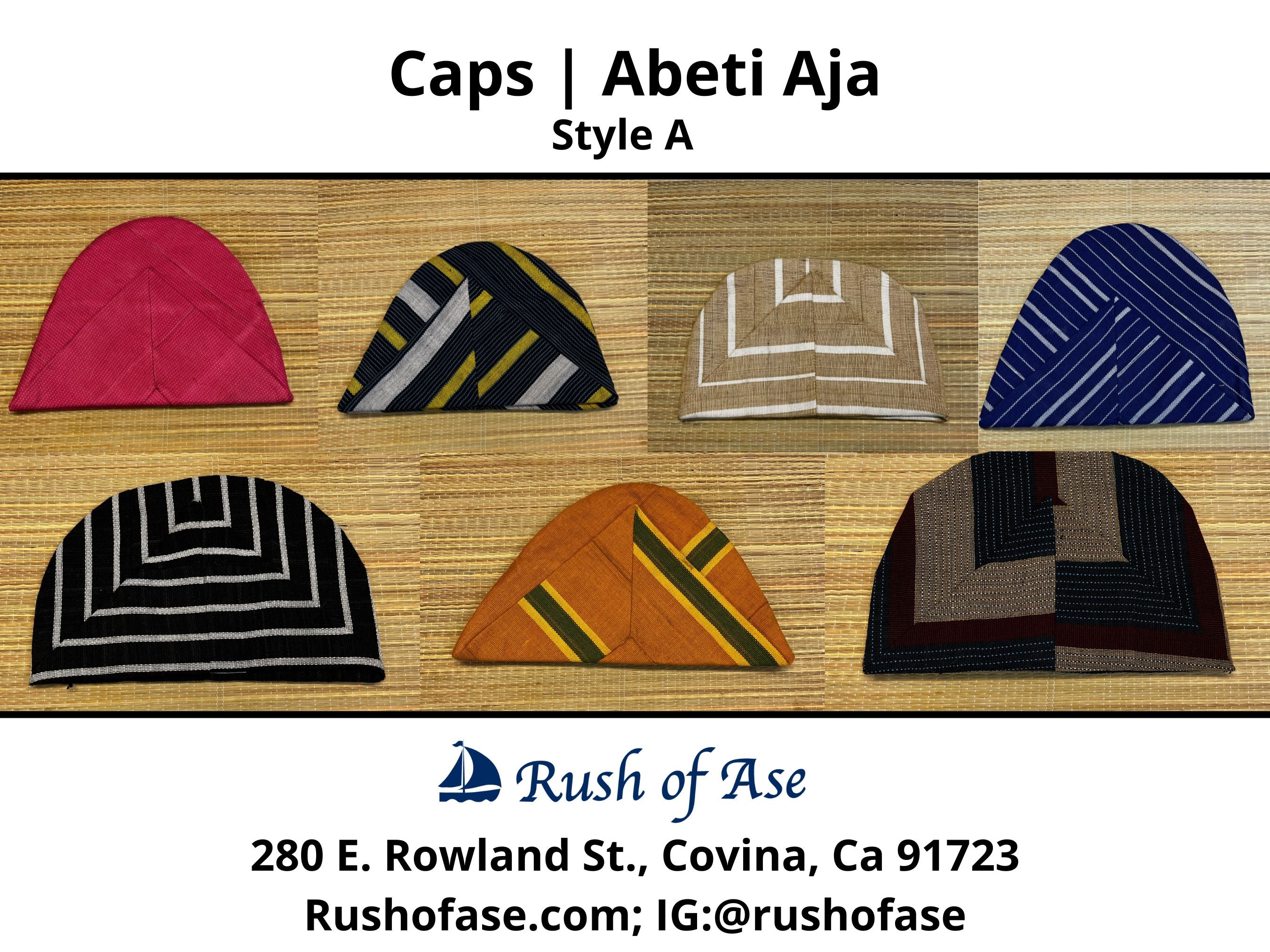 Caps | Abeti Aja | Yoruba Cap Style A - Colors – Rush of Ase