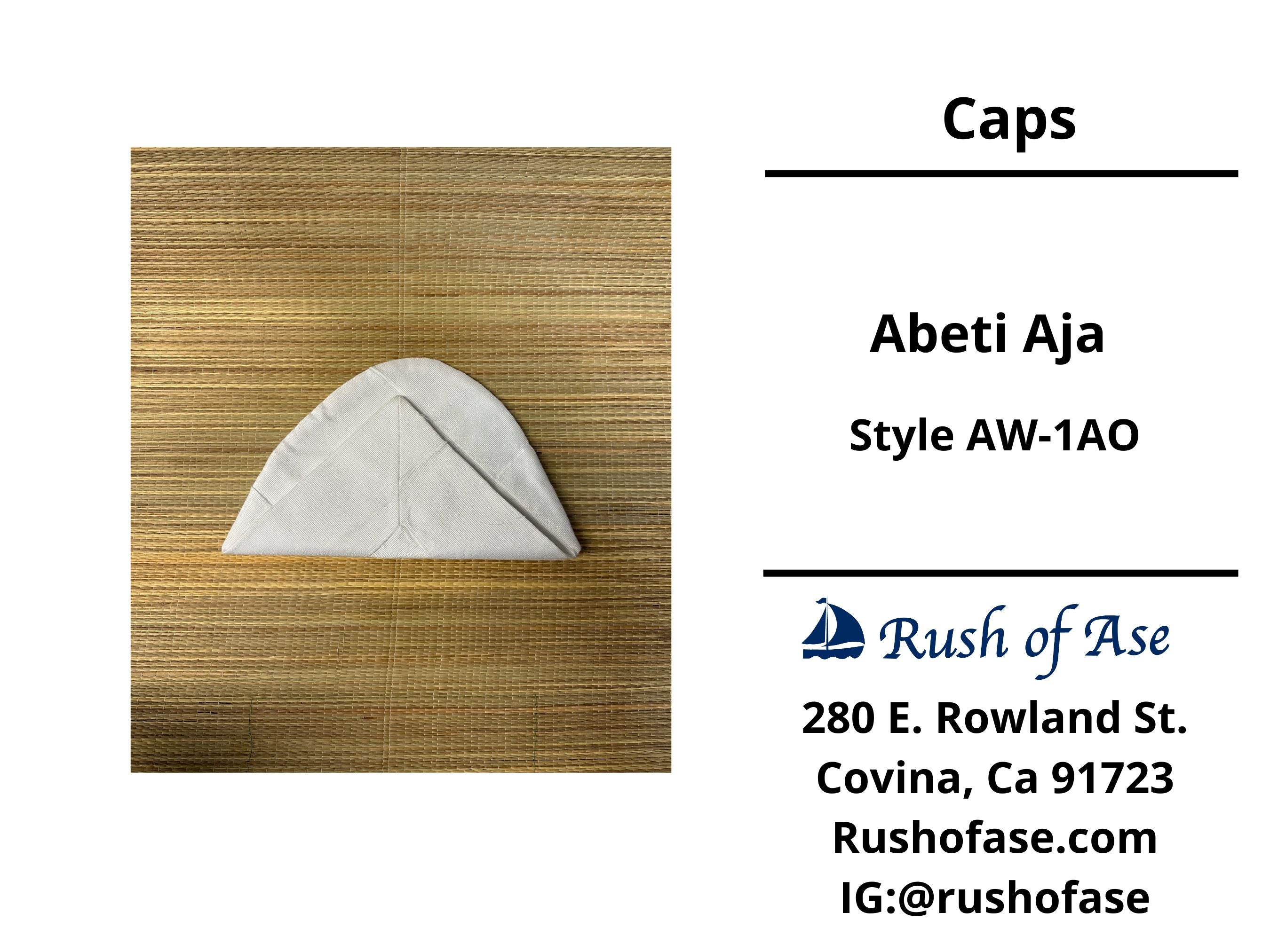 Caps | Abeti Aja | Yoruba White Caps | Style AW - White – Rush of Ase