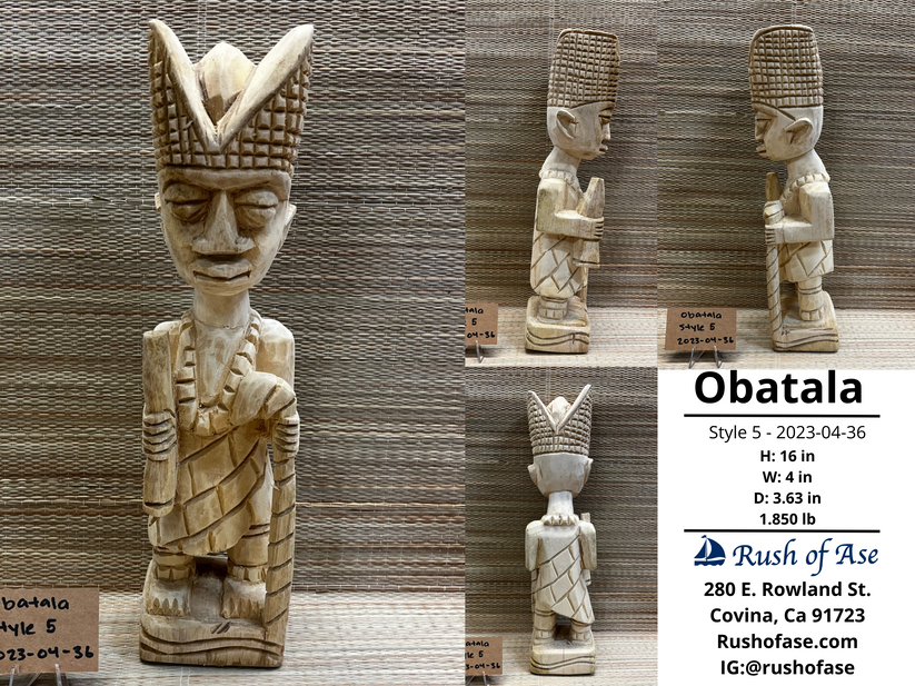 Orisa Statues | Obatala Wood Statue - Style 5 – Rush of Ase