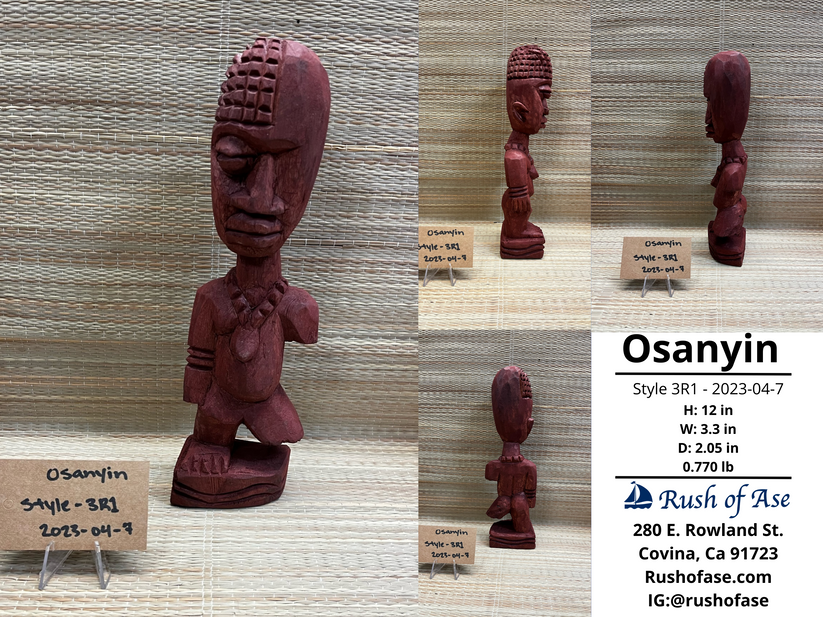Statues | Orisa Statues | Osanyin Wood Statue - Style 3R1 – Rush of Ase
