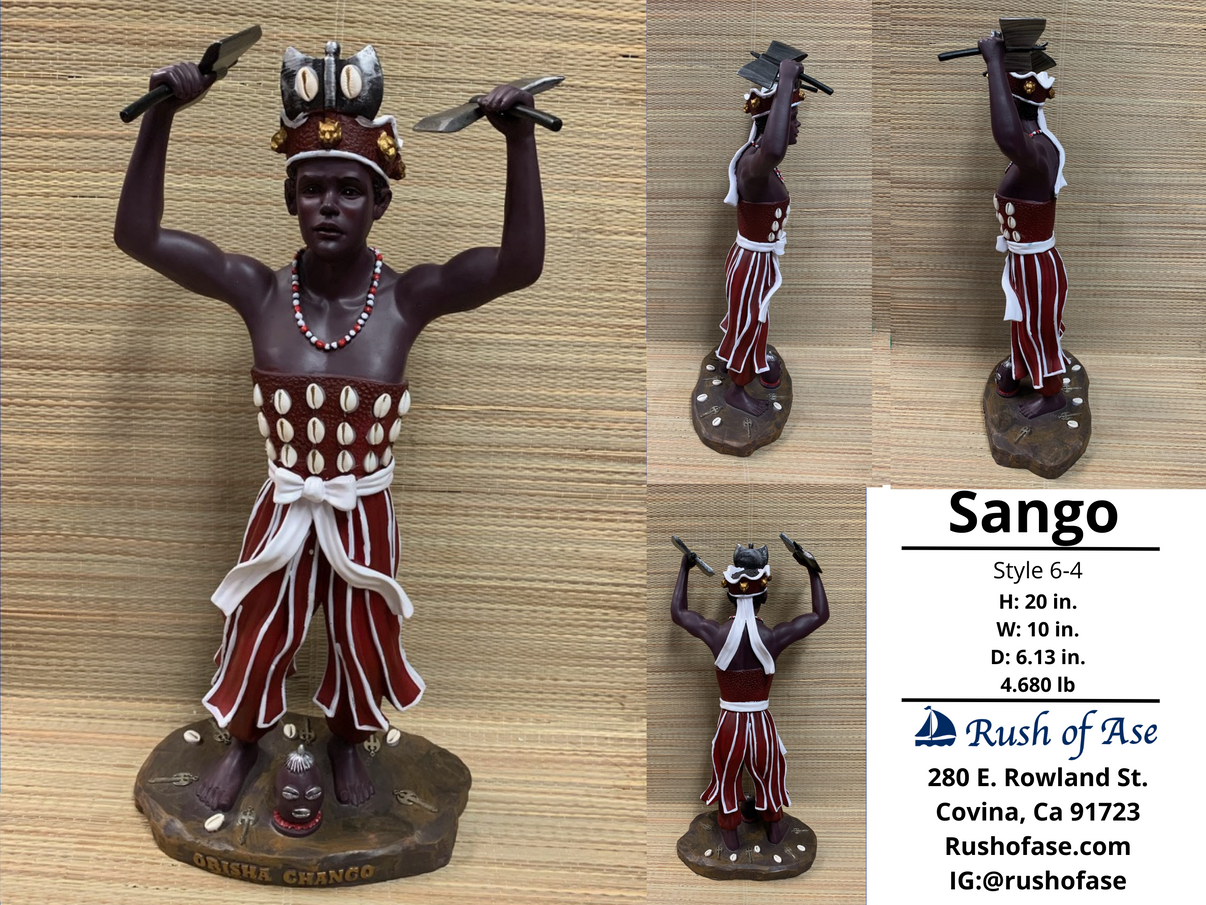 Orisa Statues | Sango Resin Statue - 20" | Style 6-4 – Rush of Ase