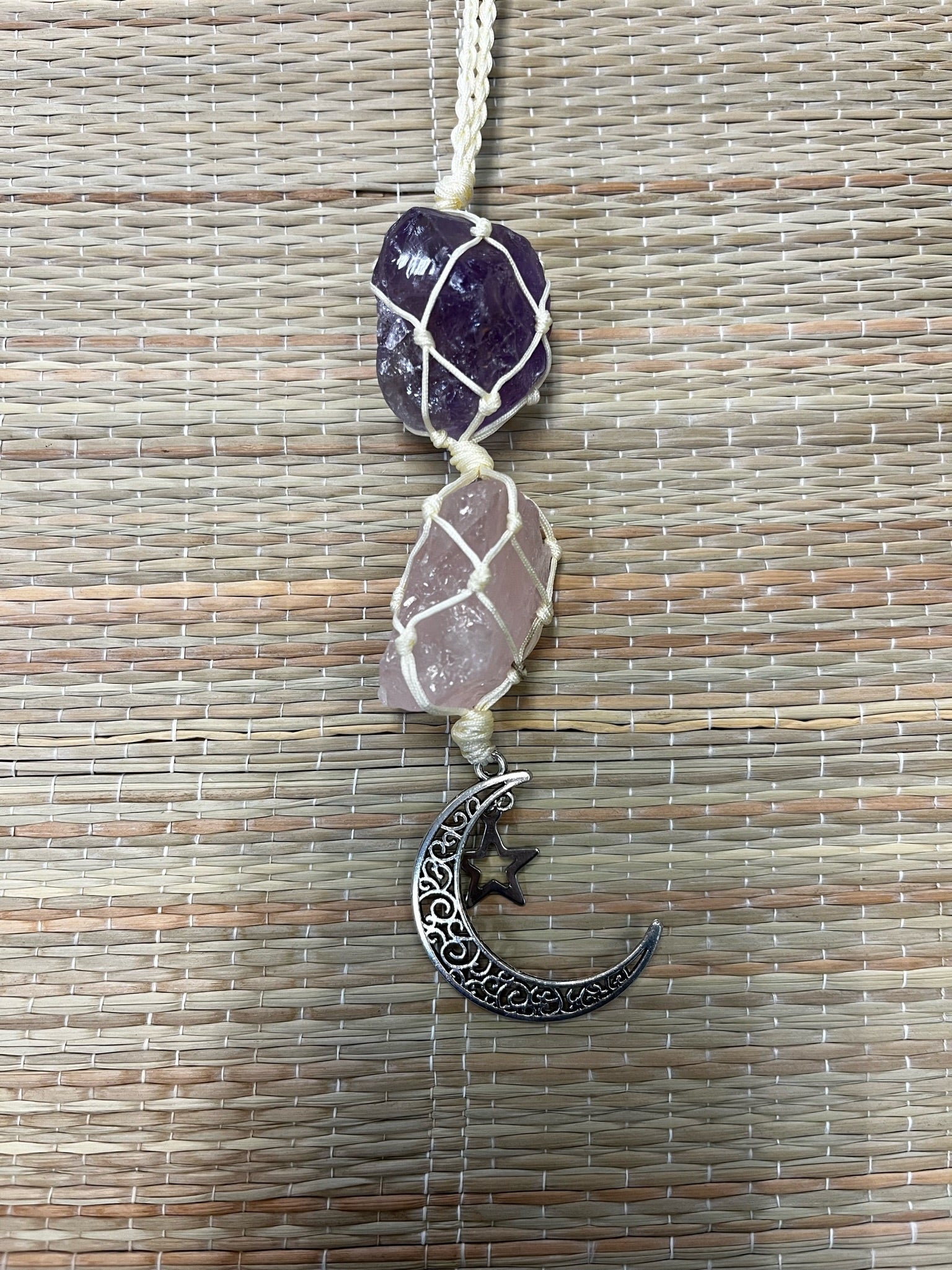 Stones | Macrame Hanging 2 Stones and Moon – Rush of Ase