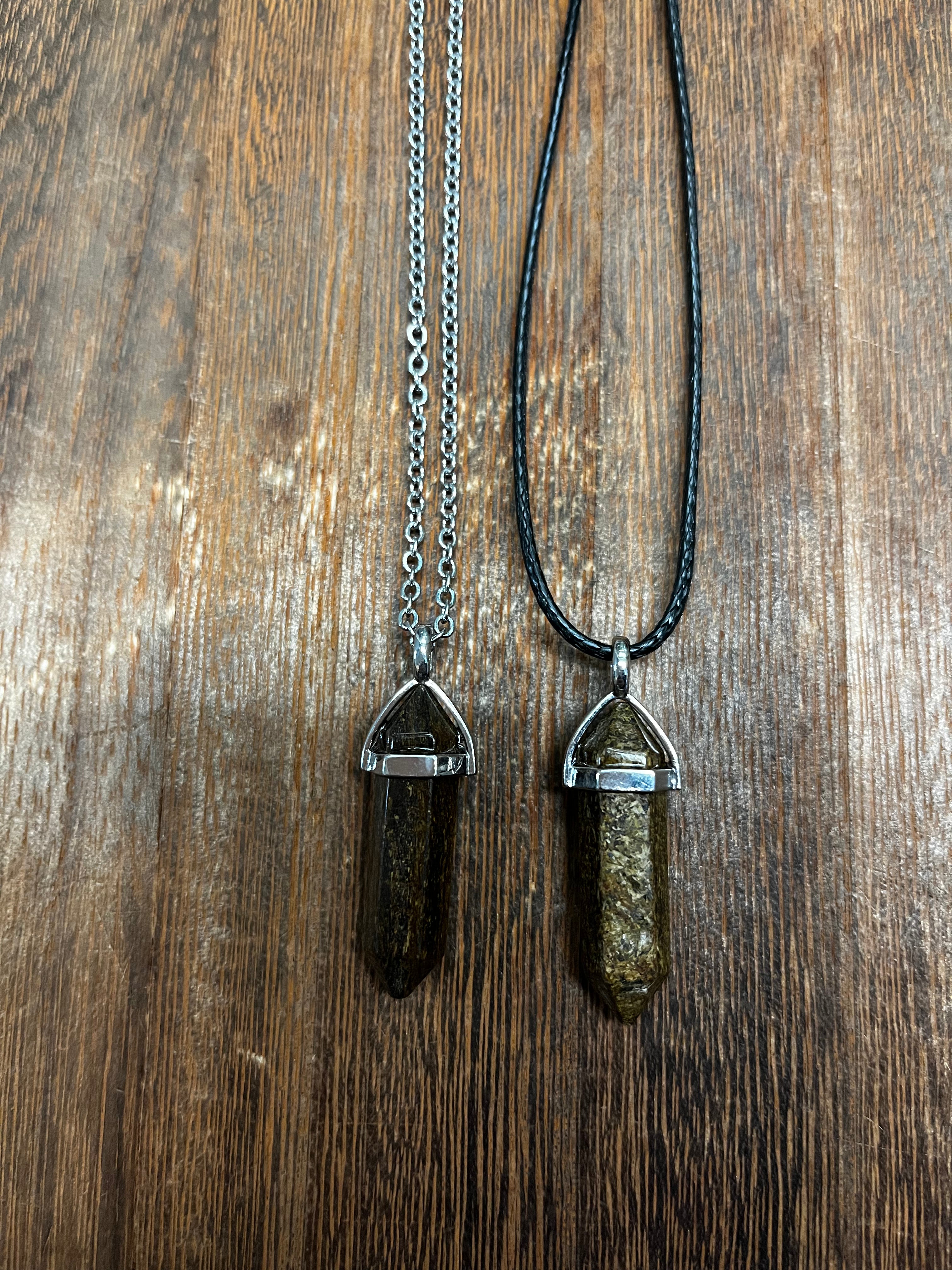 Stone Necklaces | Bronzite Hexagonal Pendant – Rush of Ase
