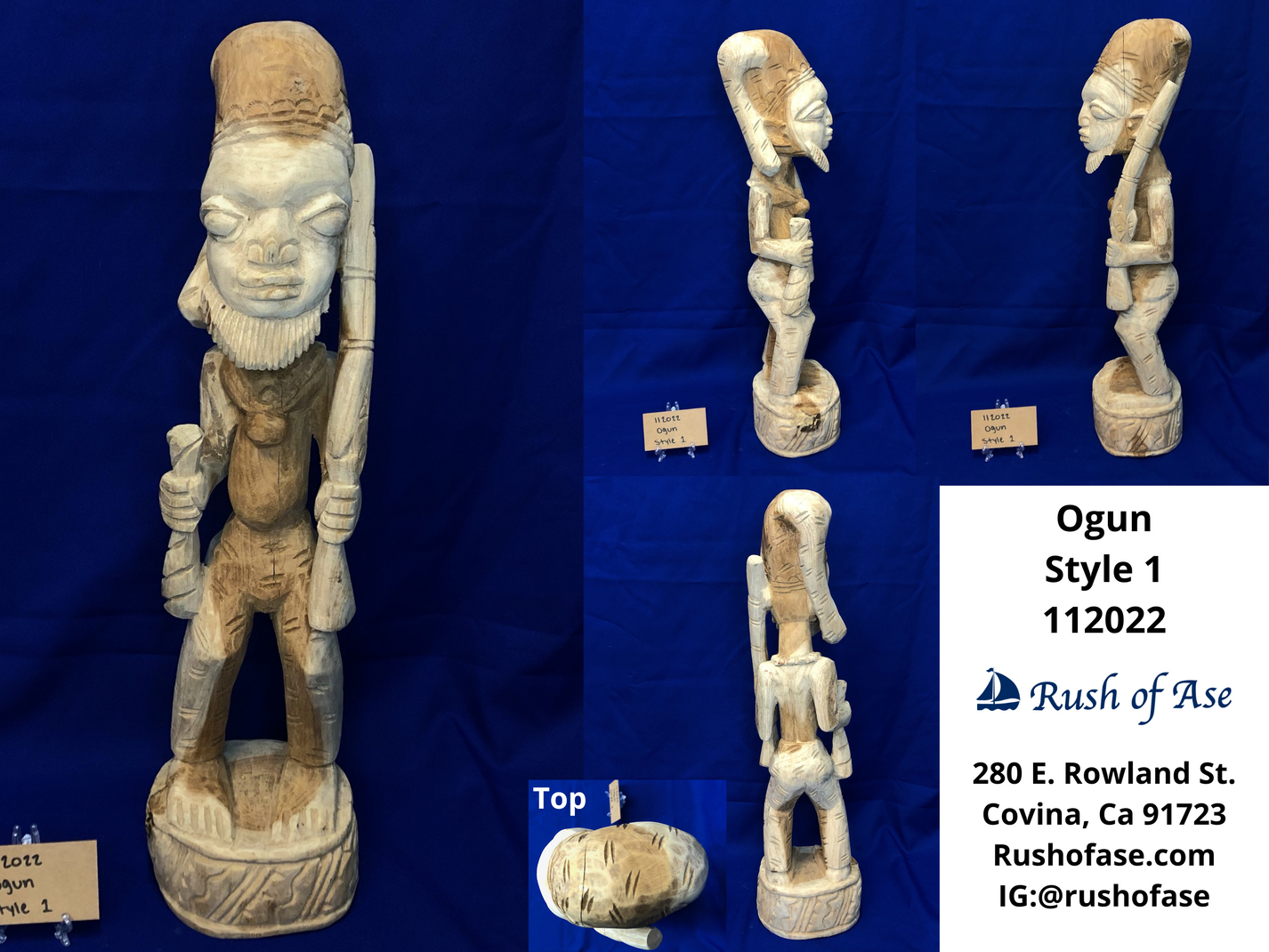 Statues | Wooden Statues | Ogun Wooden Statues - Style 7-4 [FREE SHIPP ...